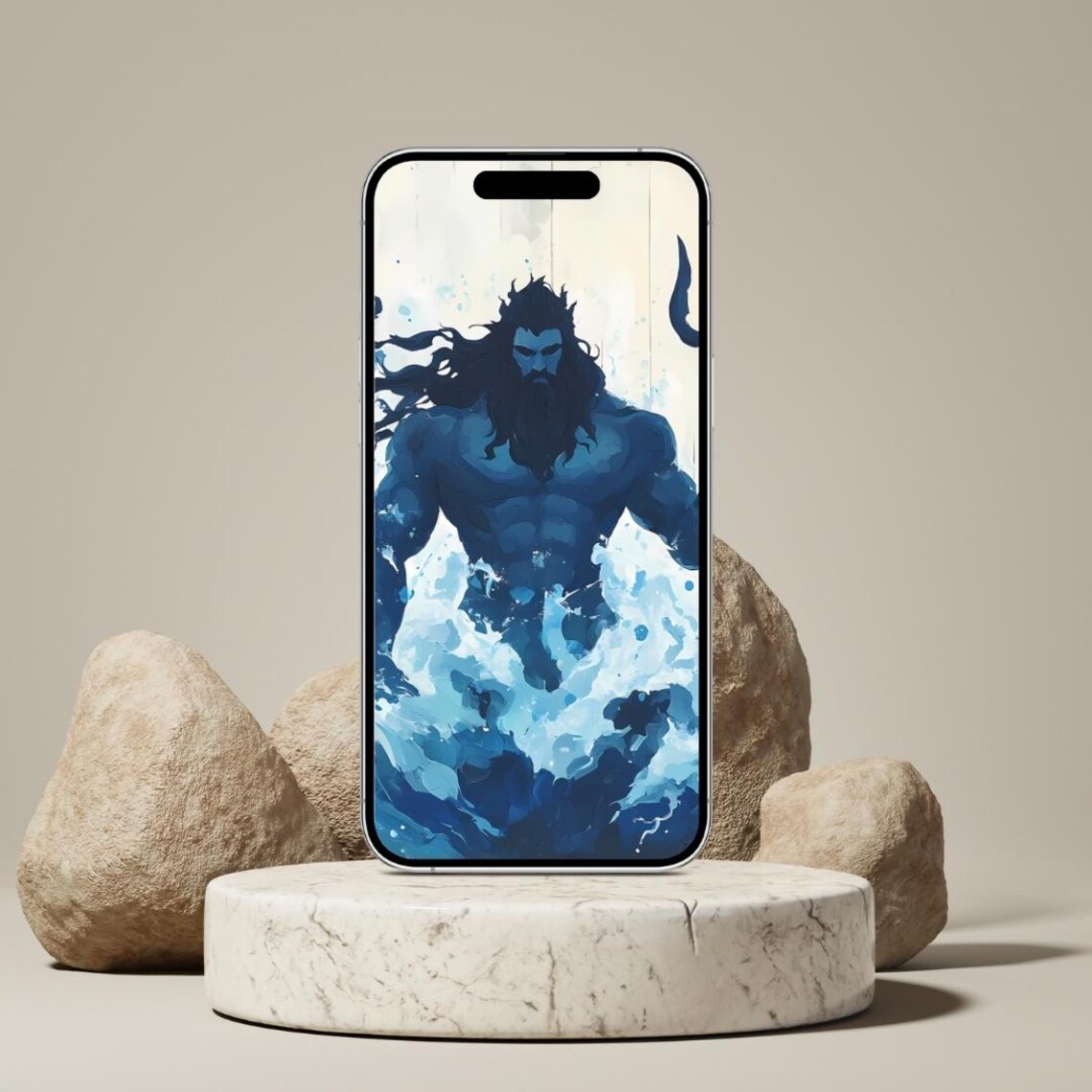 Poseidon Wall Art, Greek Mythology Digital Download, Ocean God Artwork ...