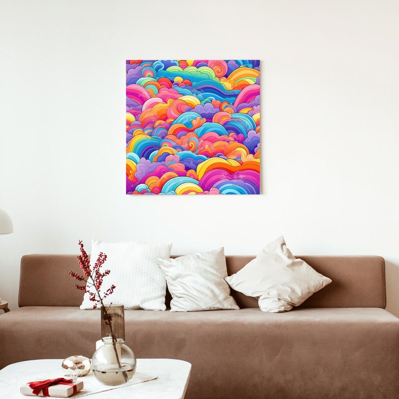 Trippy Rainbow Pattern-patterns Digital Download-patterns Digital Paper ...