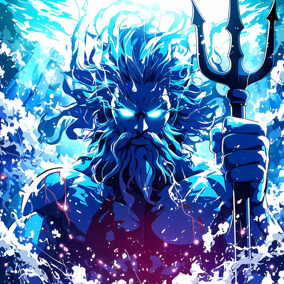 Poseidon Print: Greek Mythology Ocean God Artwork (digital Download) - Etsy