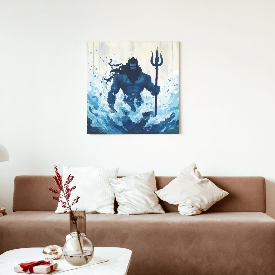 Poseidon Wall Art, Greek Mythology Digital Download, Ocean God Artwork ...