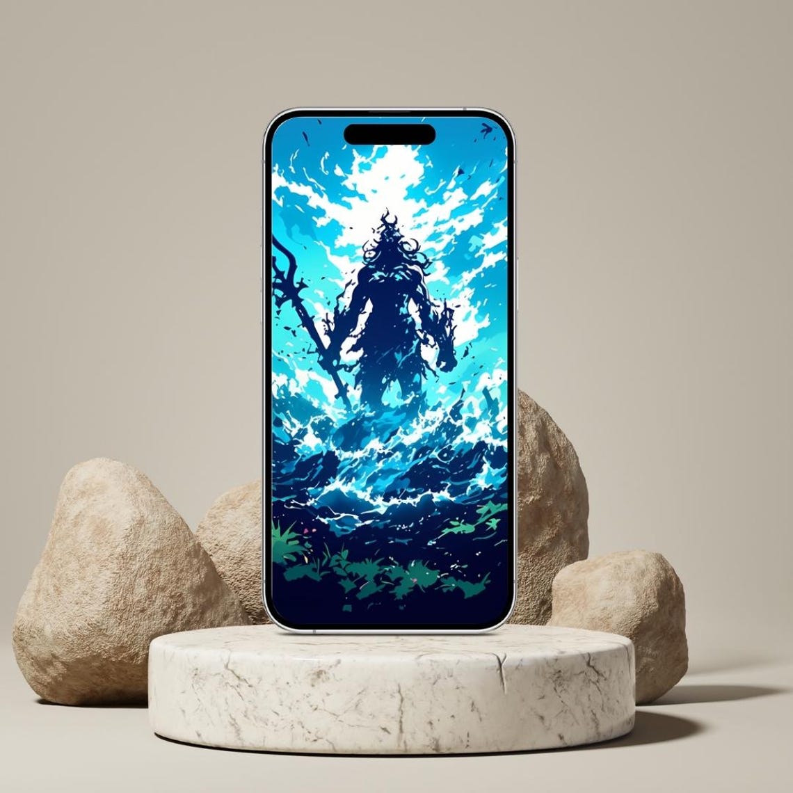 Poseidon Wall Art, Greek Mythology Digital Download, Ocean God Artwork ...
