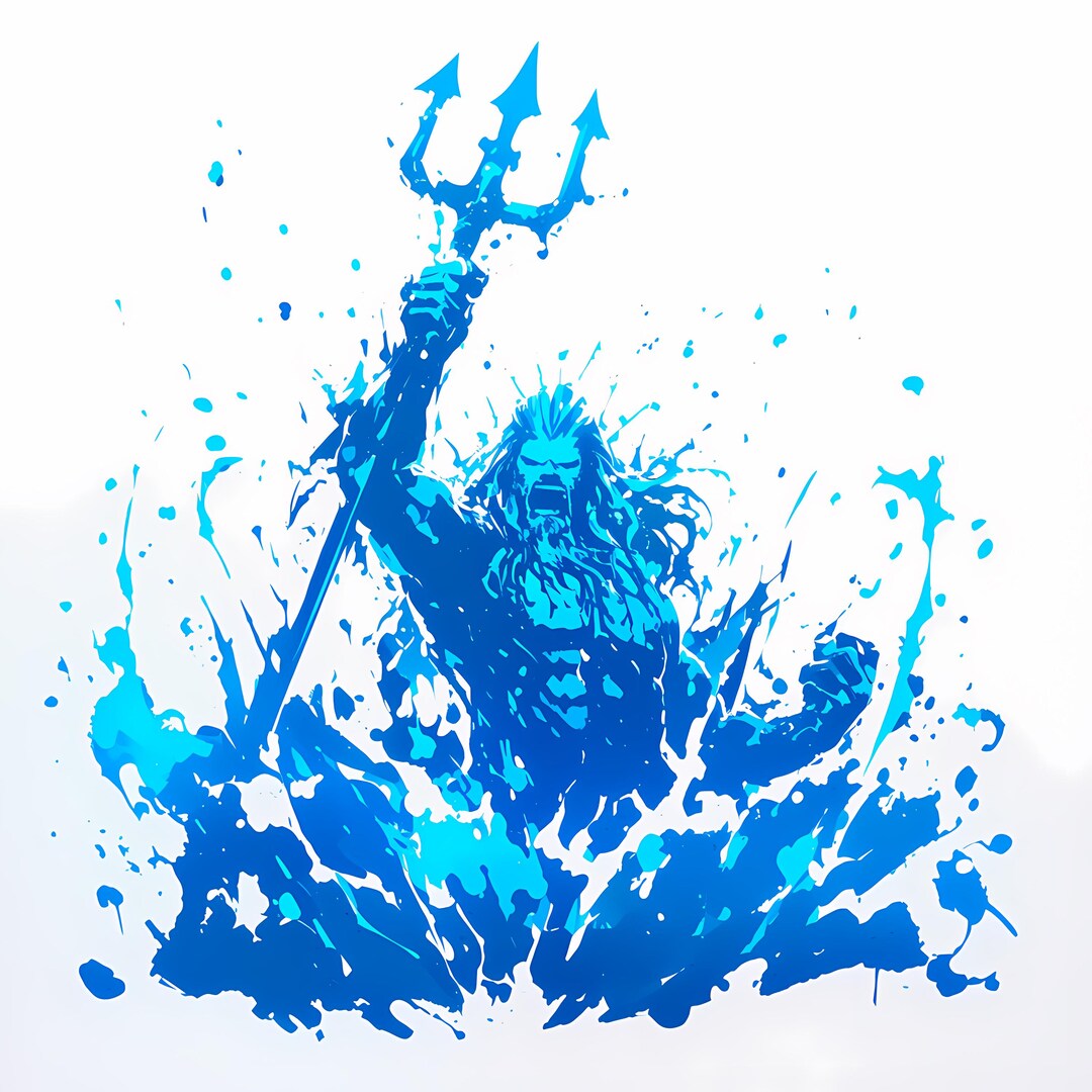 Poseidon Wall Art: Greek Mythology Ocean God Print (digital Download ...