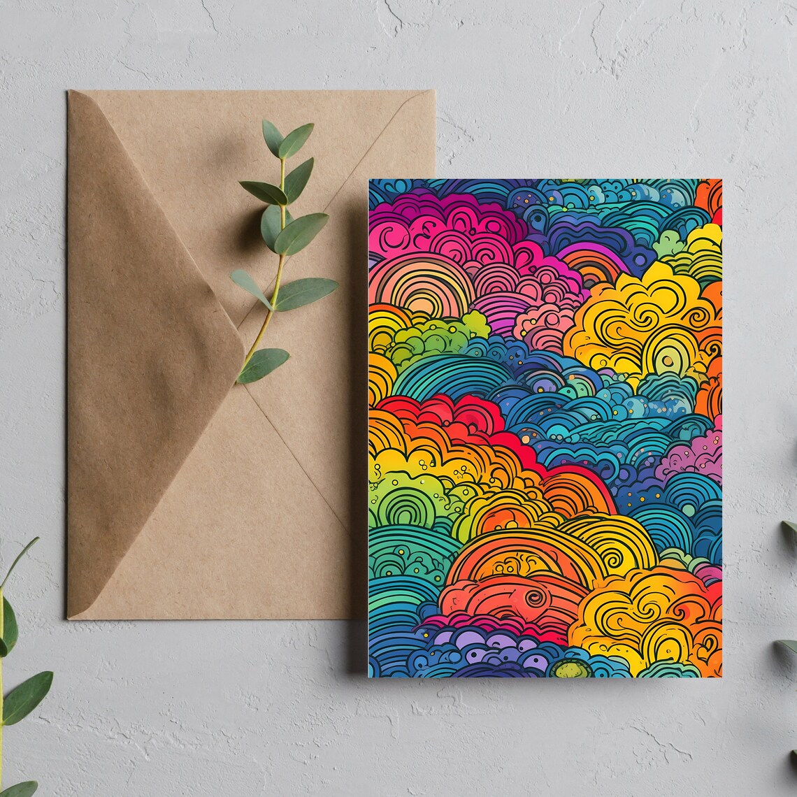 Trippy Rainbow Pattern-patterns Digital Download-patterns Digital Paper ...