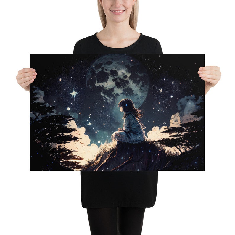 Contemplating the Stars Nature Print- Nature-20x30 Prints-night Sky ...