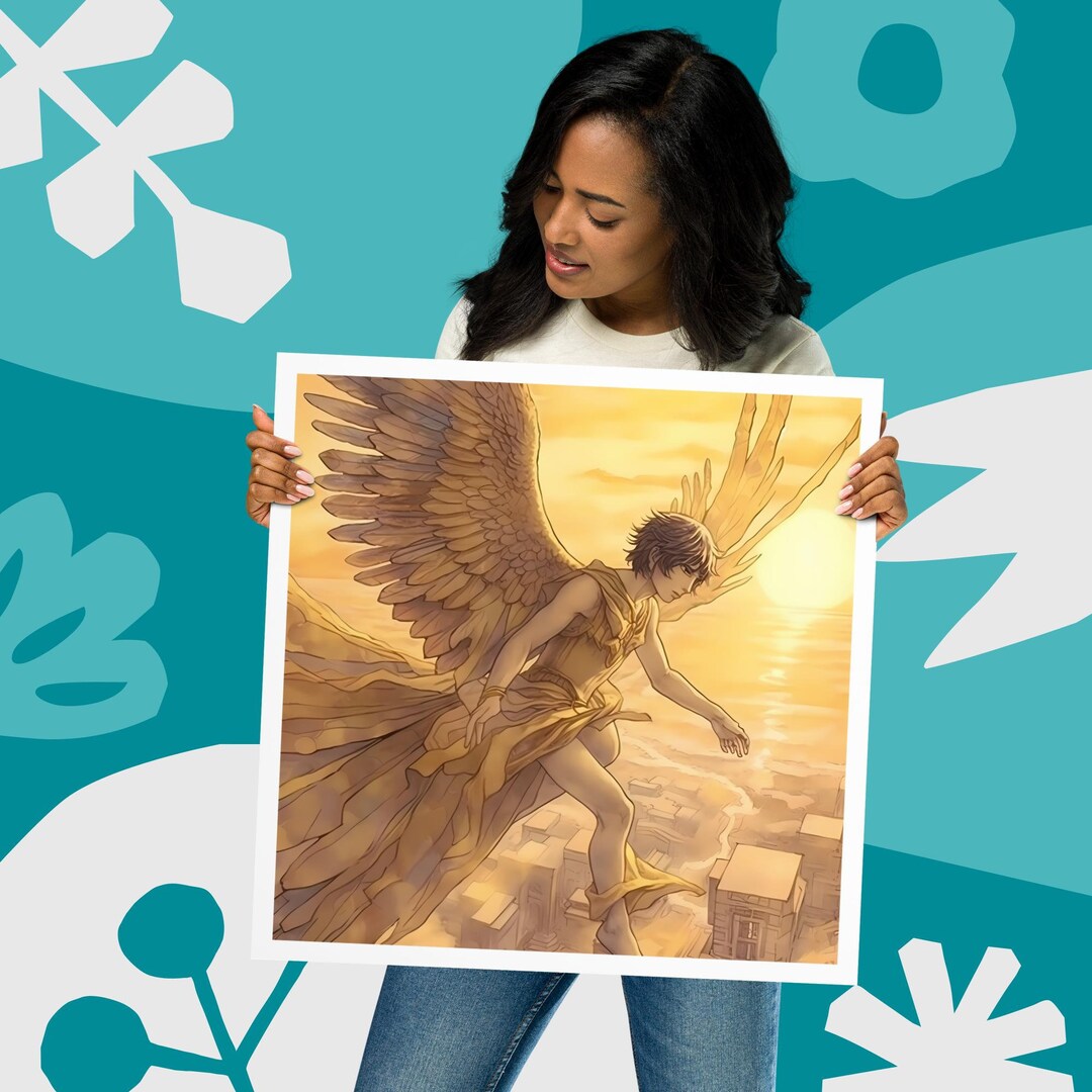 Icarus-ancient Greek Art-poster Print-mythology Wall Art-greek ...