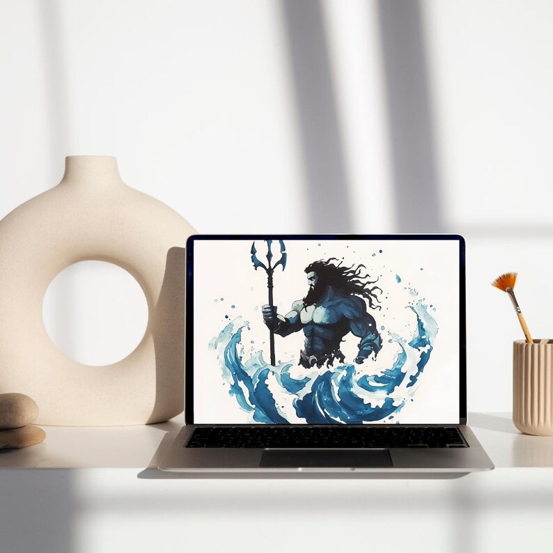Poseidon Wall Art: Greek Mythology Ocean God Print (digital Download ...