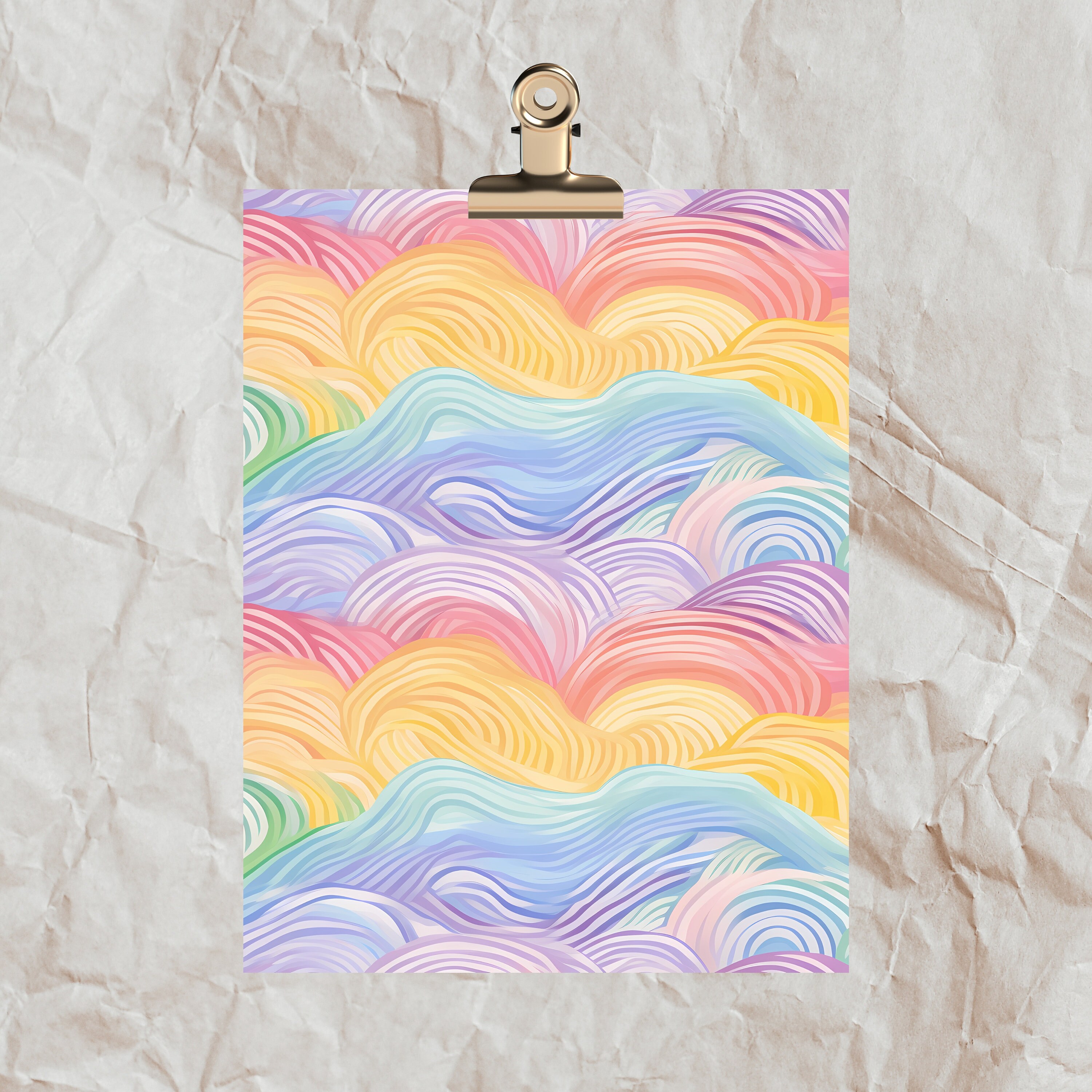 Trippy Rainbow Pattern-patterns Digital Download-patterns Digital Paper ...