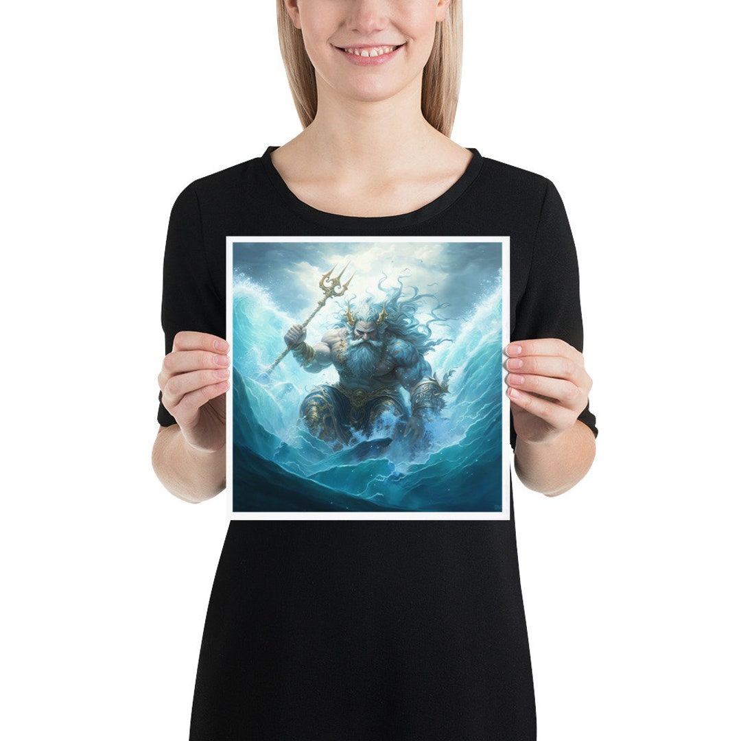 Poseidon Print: King of the Sea, Greek Mythology Wall Art - Etsy