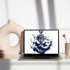 Poseidon Print: Greek Mythology Ocean God Wall Art (digital Download ...