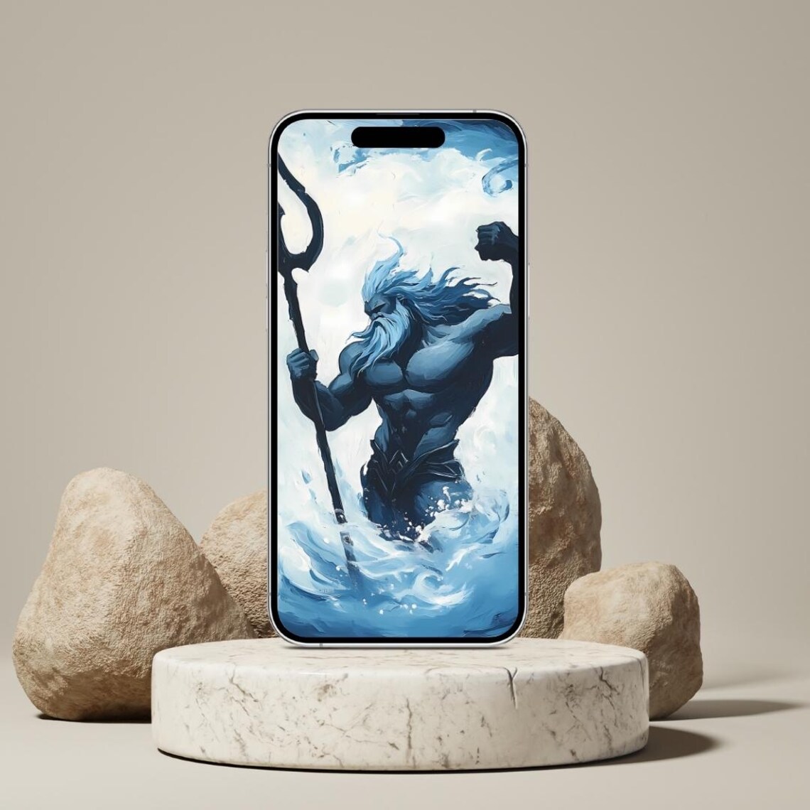 Poseidon Wall Art, Greek Mythology Digital Download, Ocean God Artwork ...