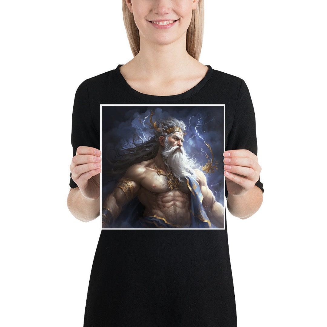 Zeus God of Thunder-greek Mythology Wall Art-greek Mythology Poster ...