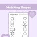 Shape Matching Printable Worksheet Preschool Matching Shapes Matching ...