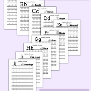 26 Printable Uppercase and Lowercase Alphabet Tracing Worksheets ...