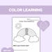 Rainbow Coloring Worksheet Printable Rainbow Coloring Page Preschool ...