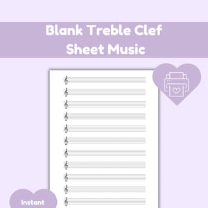 Blank Treble Clef Printable Sheet Music Letter Size Blank Sheet Music ...