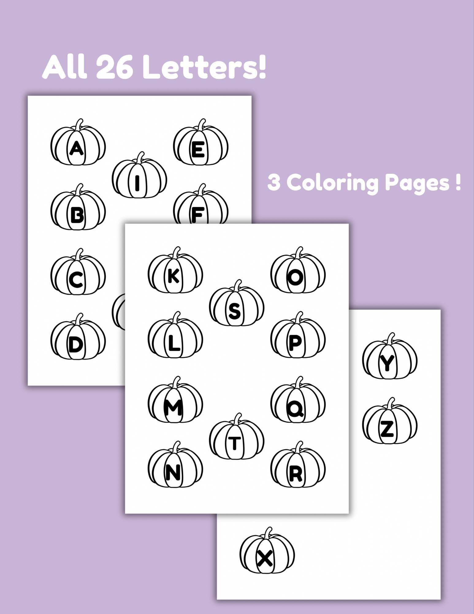 ABC Pumpkin Flashcards Alphabet Learning Cards ABC Cards Preschool ...