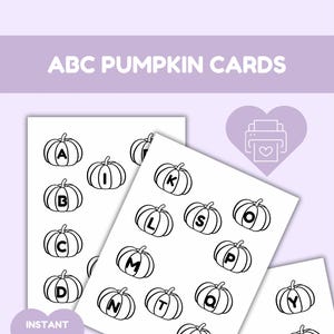 ABC Pumpkin Flashcards Alphabet Learning Cards ABC Cards Preschool ...
