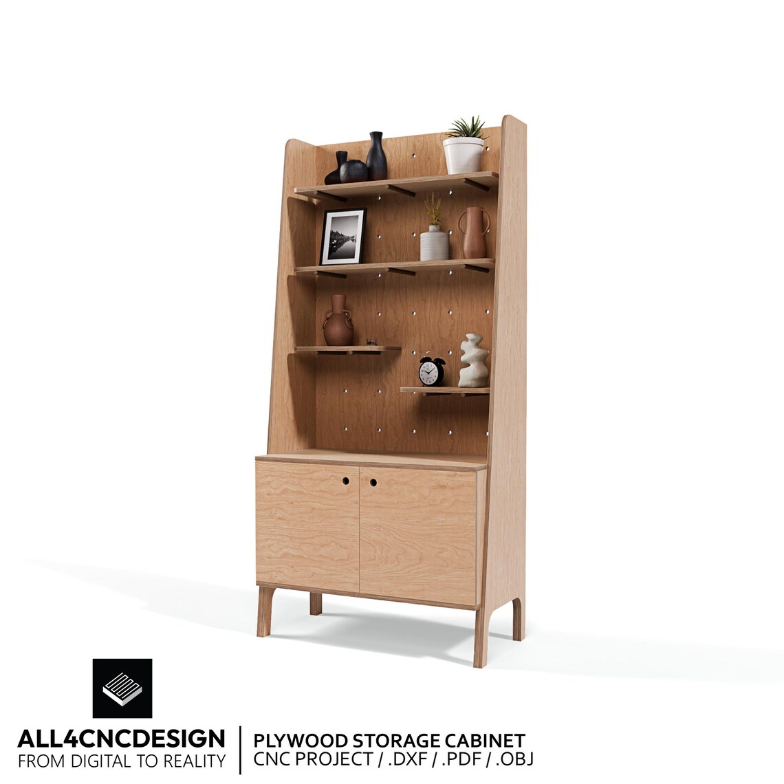 CNC Plans for Plywood Storage Cabinet - Easy Assembly - Etsy