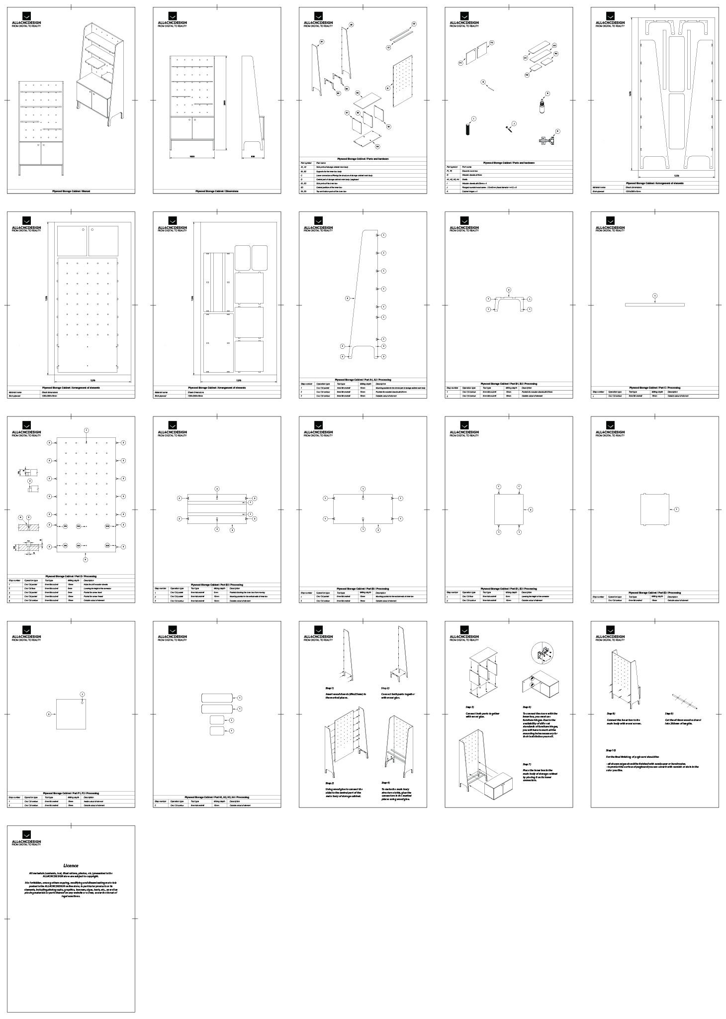CNC Plans for Plywood Storage Cabinet - Easy Assembly - Etsy