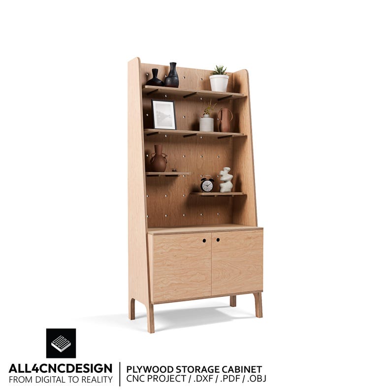 CNC Plans for Plywood Storage Cabinet - Easy Assembly - Etsy