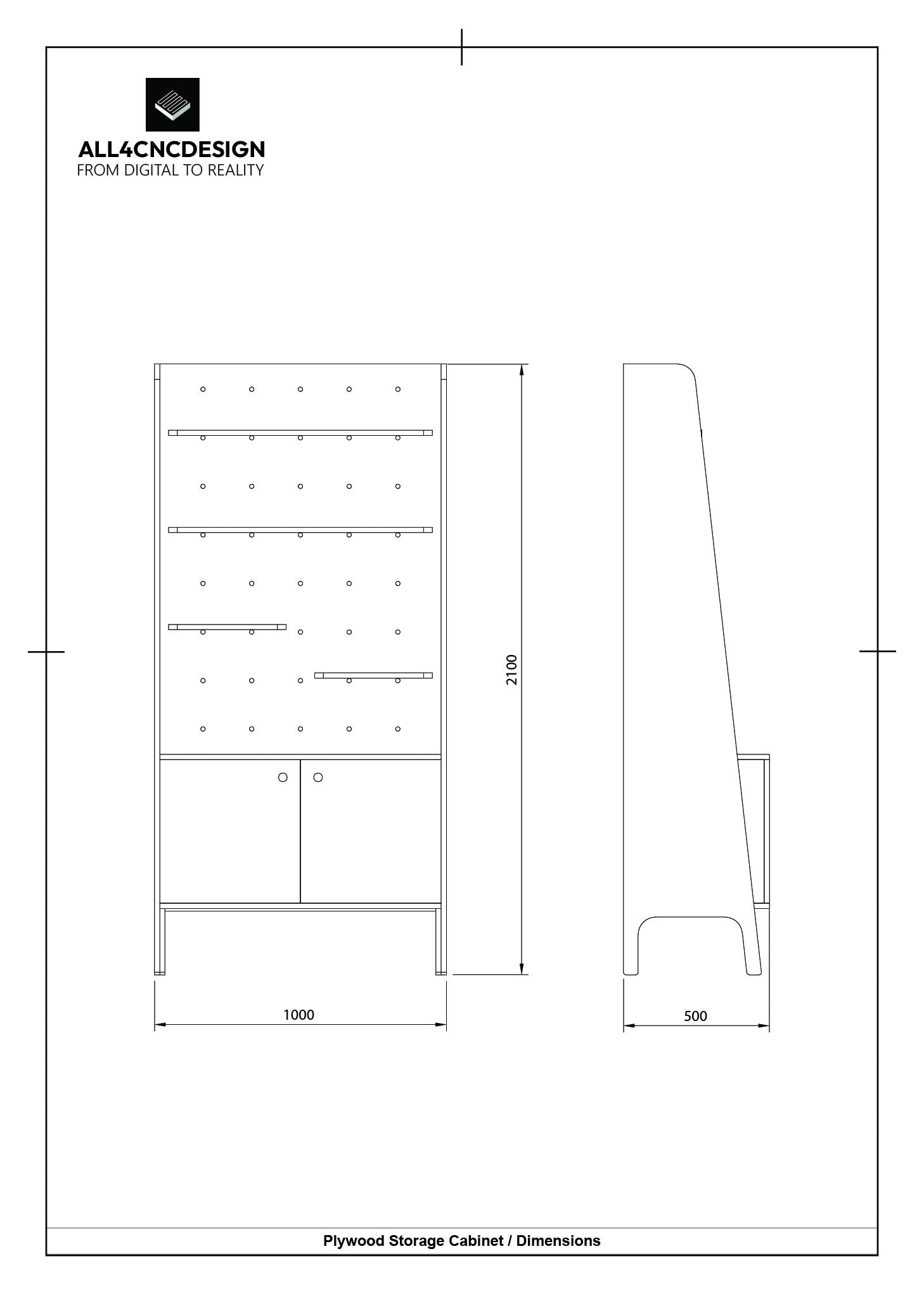 CNC Plans for Plywood Storage Cabinet - Easy Assembly - Etsy