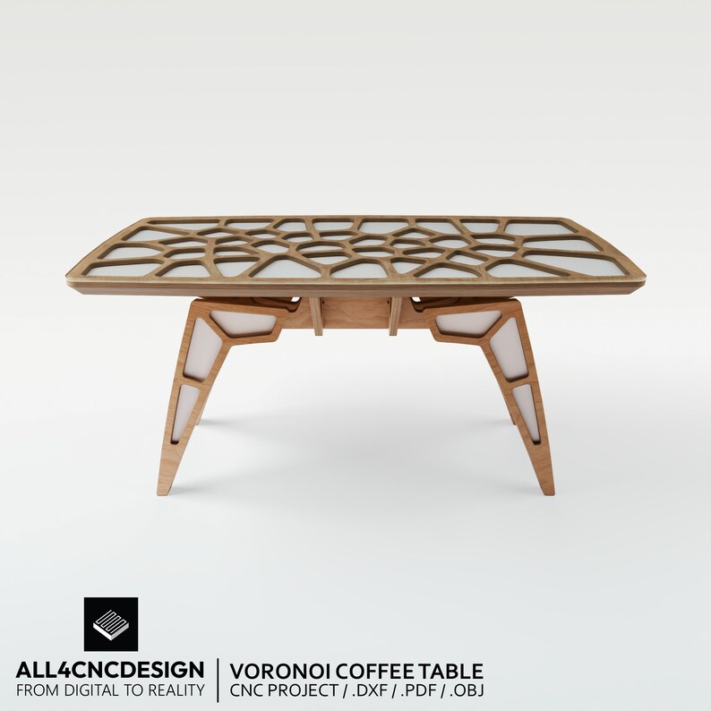 DIY Plywood Coffee Table With Cut Files and Cnc Plans - Voronoi Design ...