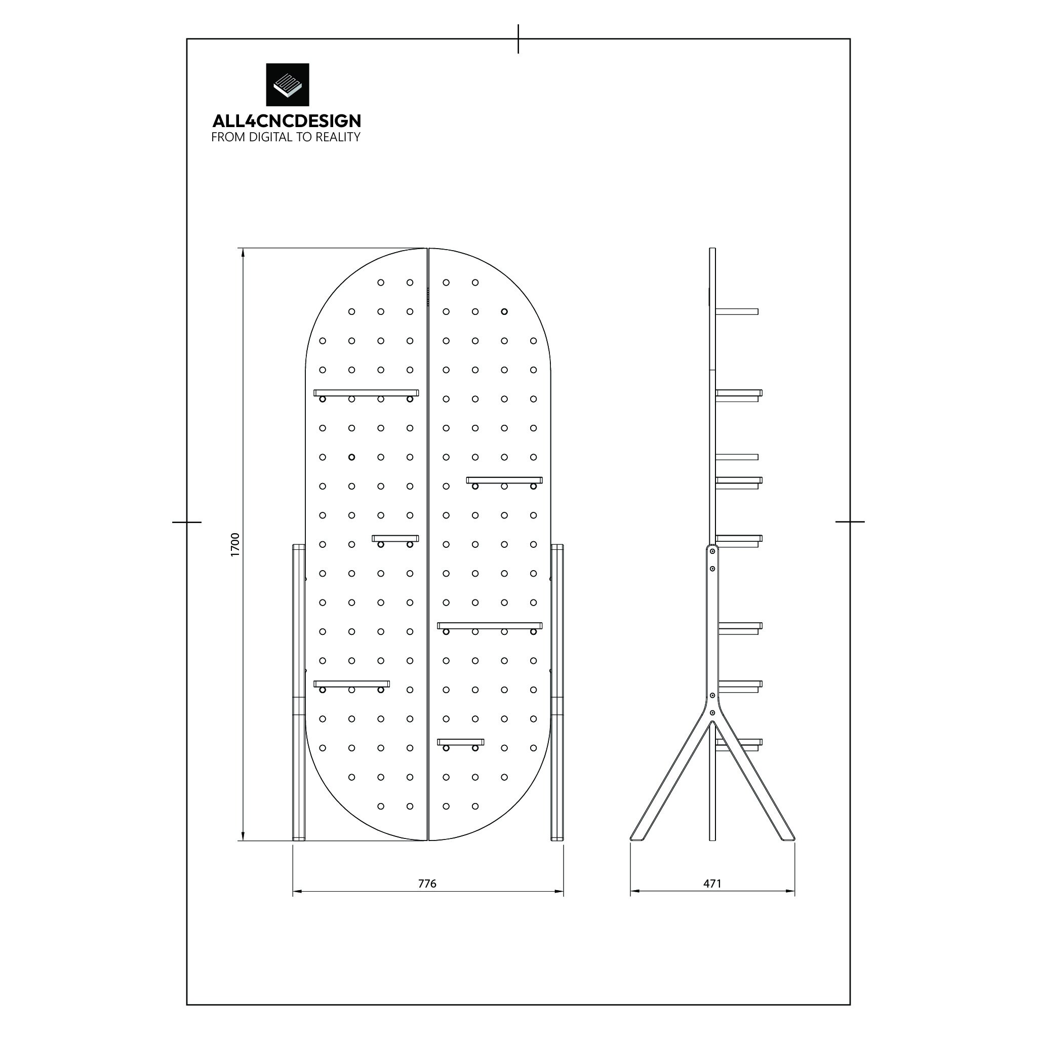 CNC Router Cut Files and Woodworking Plans - Plywood Modern Standing ...