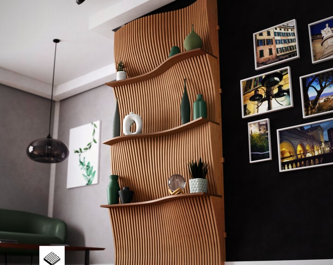 Parametric Wall Art| Parametric Style Floating Shelf PFS-003 - Digital ...