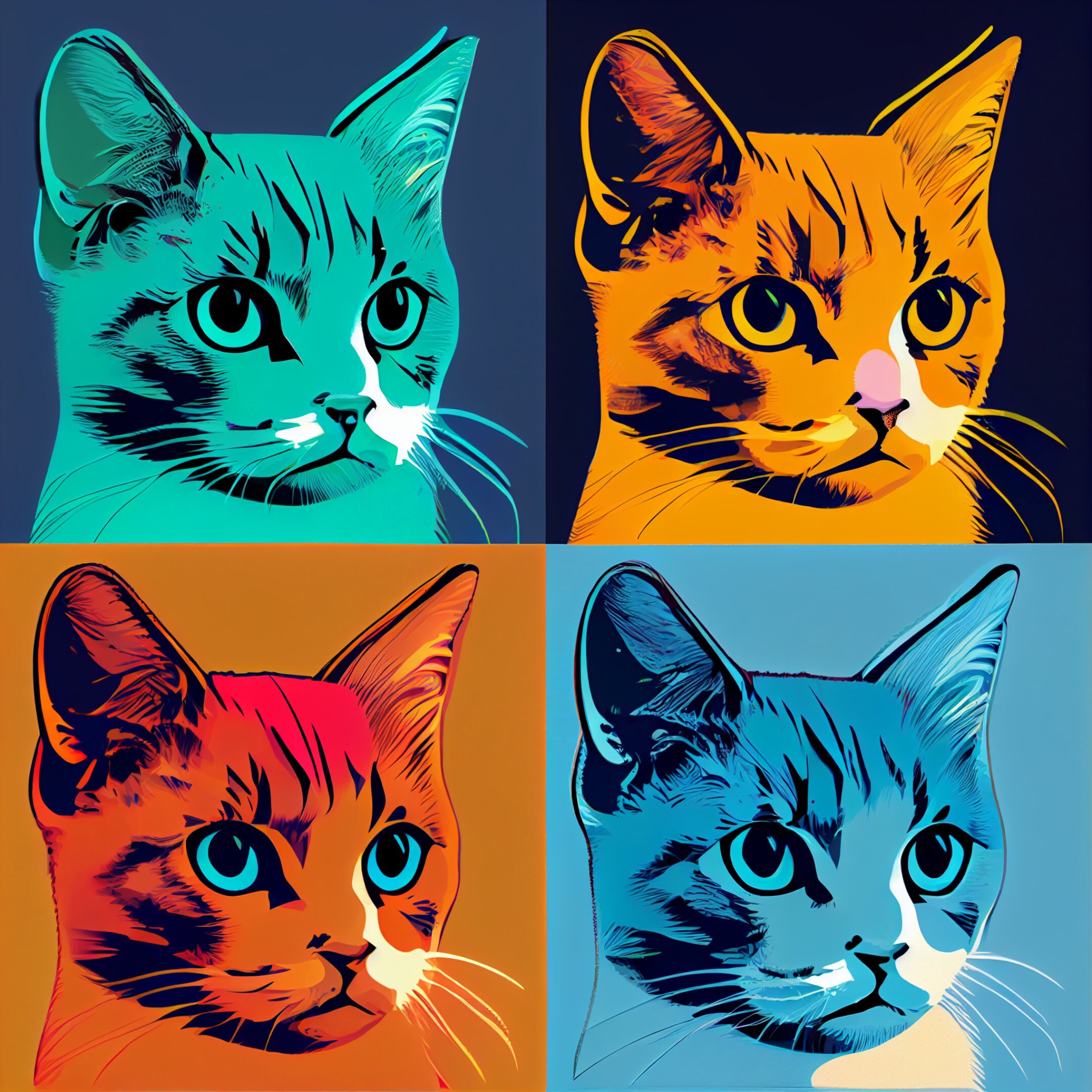 Andy Warhol Siamese Cat