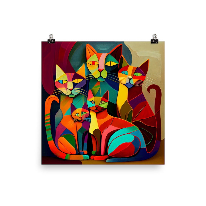 Picasso Cubism Cat Art Print Perfect Gift for Cat and Art - Etsy