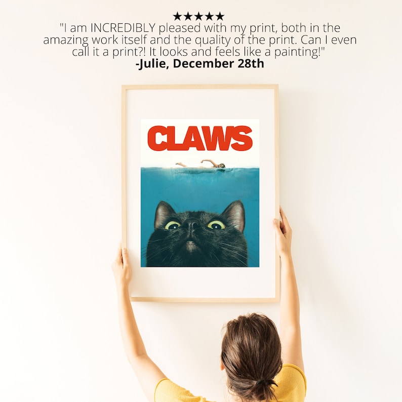 Claws Cat Movie Poster Art | Funny Parody Print (digital Download) - Etsy