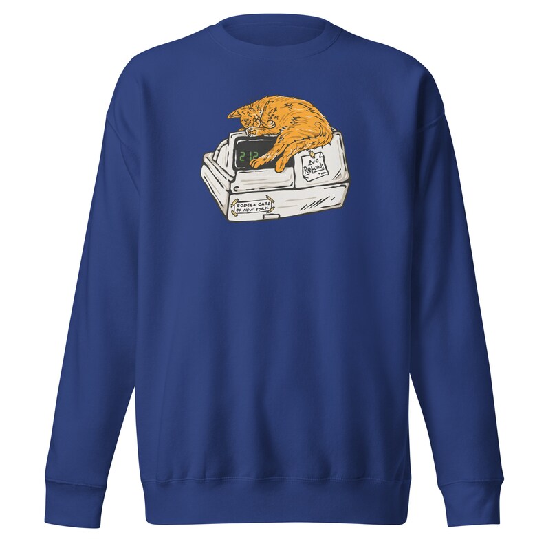 Bodega Cat on Register, Funny Cat Graphic Crewneck, Cotton Tee, Funny ...