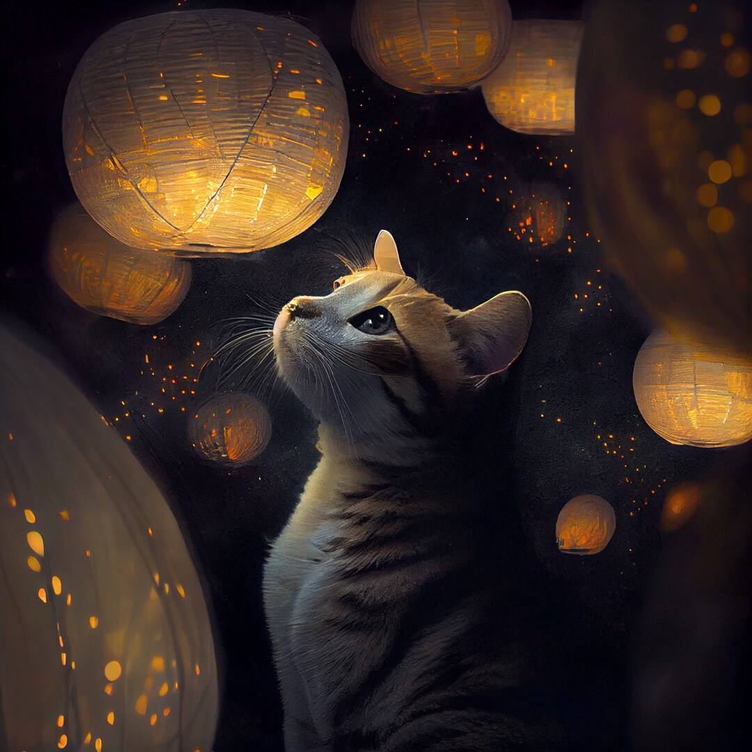 Gustav Klimt's Radiant Cat Art Print for Cat Lovers & - Etsy