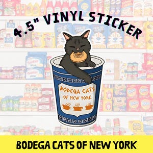 Bodega Cat Vinyl Sticker: 4.5" NYC New Yorker Gift - Etsy