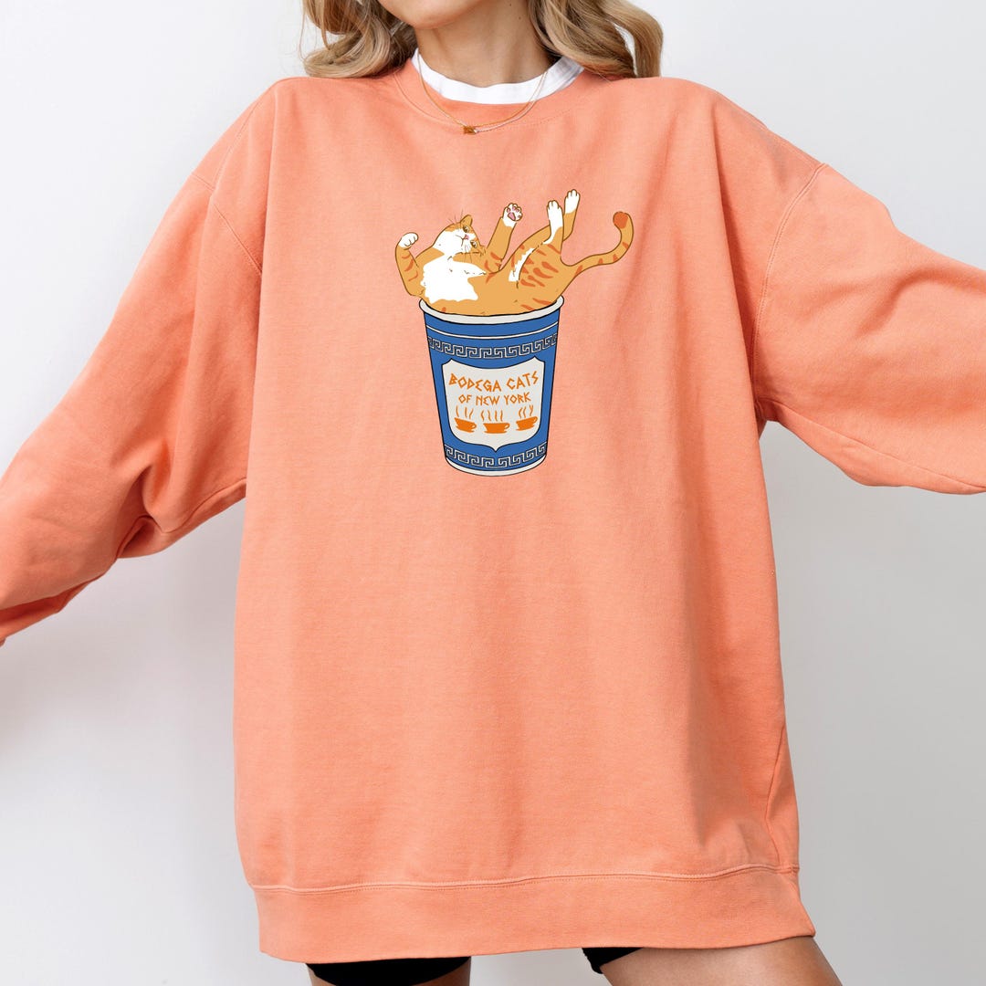 Bodega Cats of New York Official Merch Crewneck Sweatshirt, New York ...