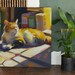 Feline Artistry: Bodega Cat Amidst Van Gogh Impressionism - Cat Art ...