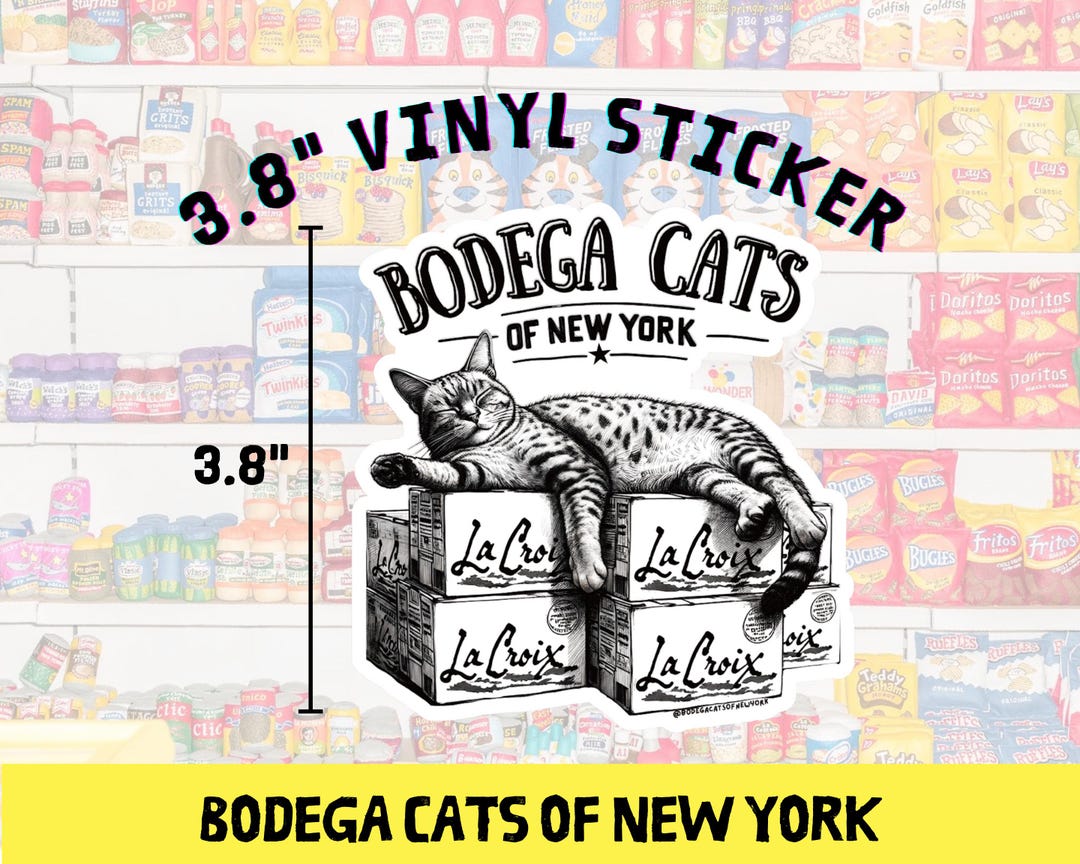 Bodega Cats of New York Vinyl Sticker, NYC Gift (3.8") - Etsy