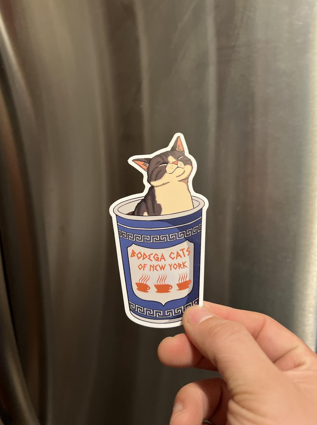 Bodega Cat Vinyl Sticker: 4.5" NYC Coffee Cup Design - Etsy