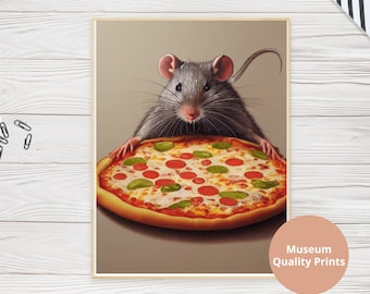 New York Pizza Rat - Etsy