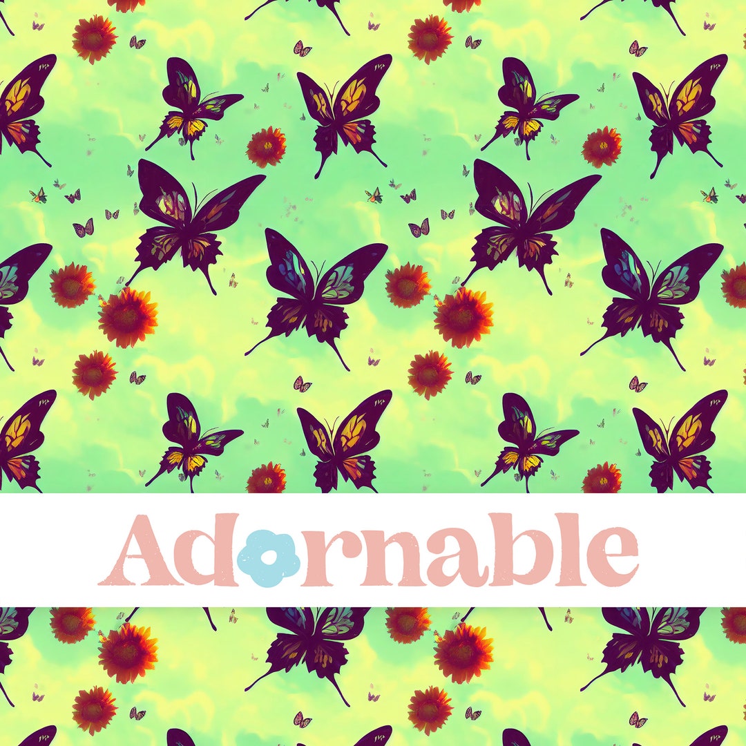 Spring Fluttering Butterfly Pattern, Flowercore Pastel Background ...