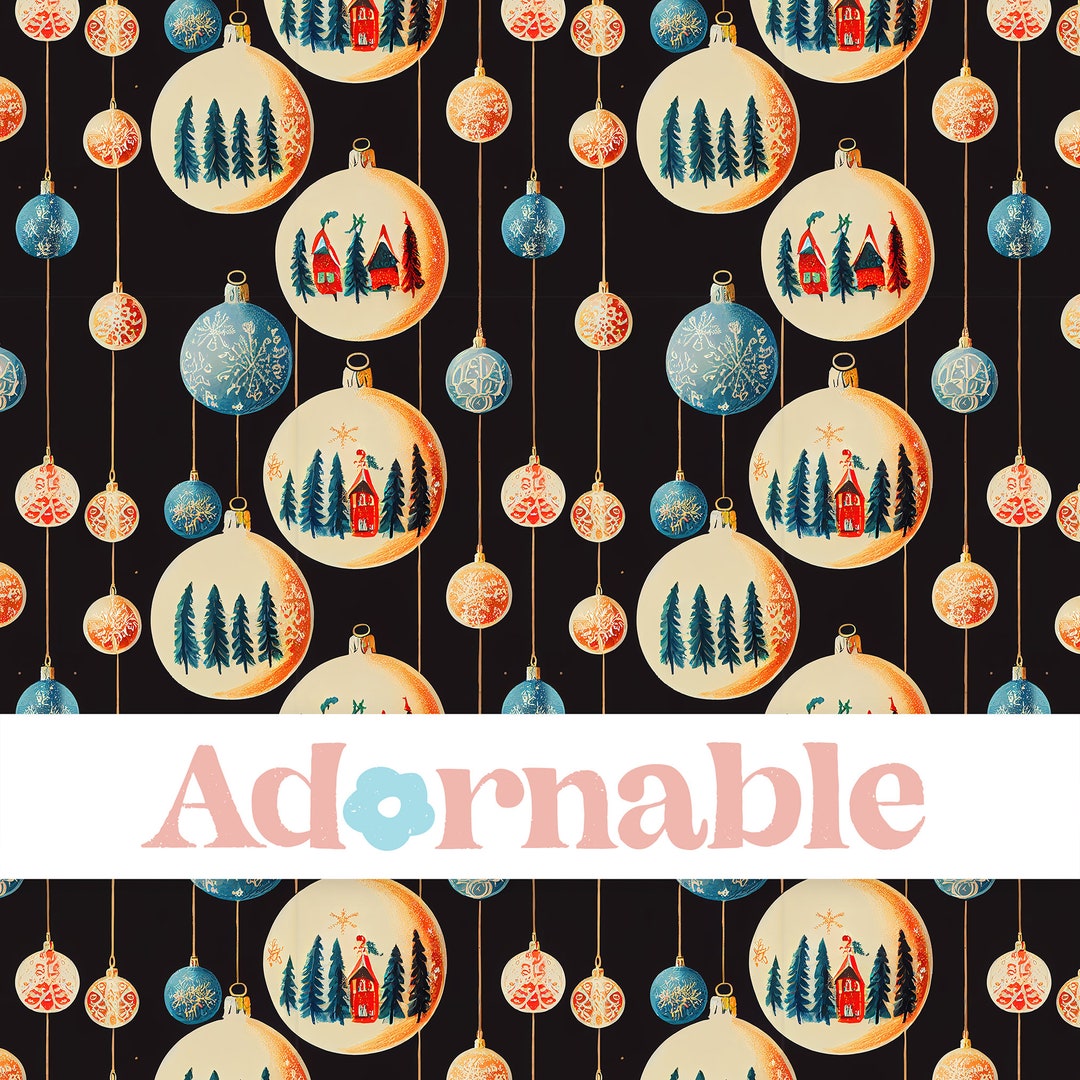 Christmas Ornaments Pattern, X-mas Illustration Background, Seamless ...