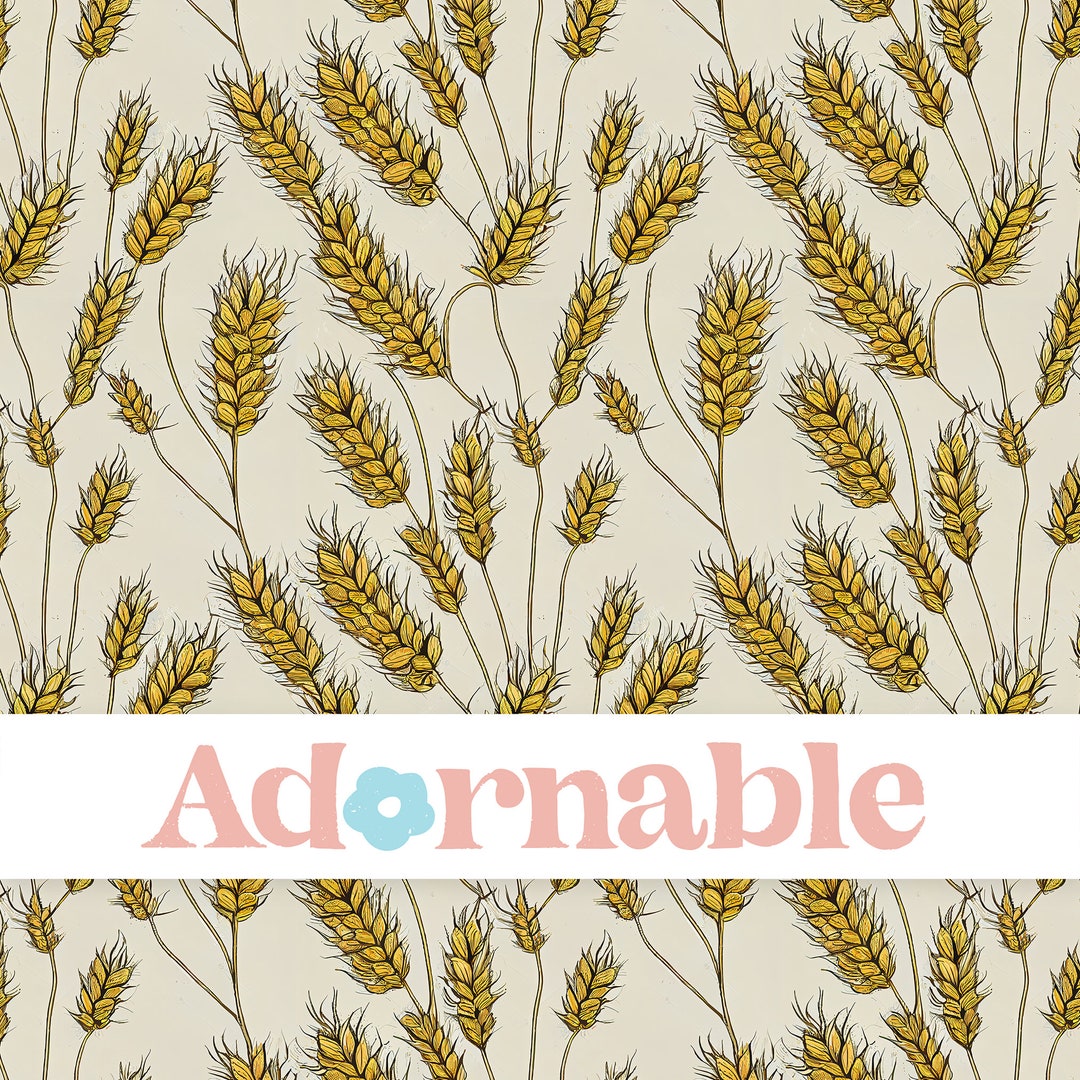 Autumn Wheat Stalks Pattern, Fall Background, Seamless Pattern, Repeat ...