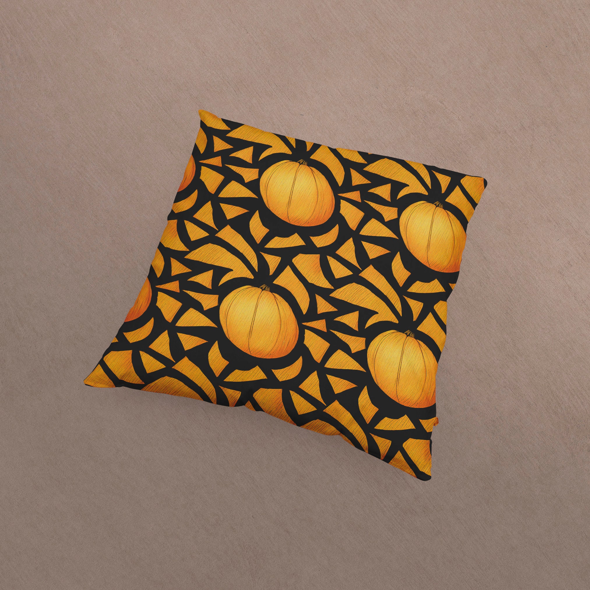 Halloween Abstract Jack-o-lantern Pattern, Halloween Background ...