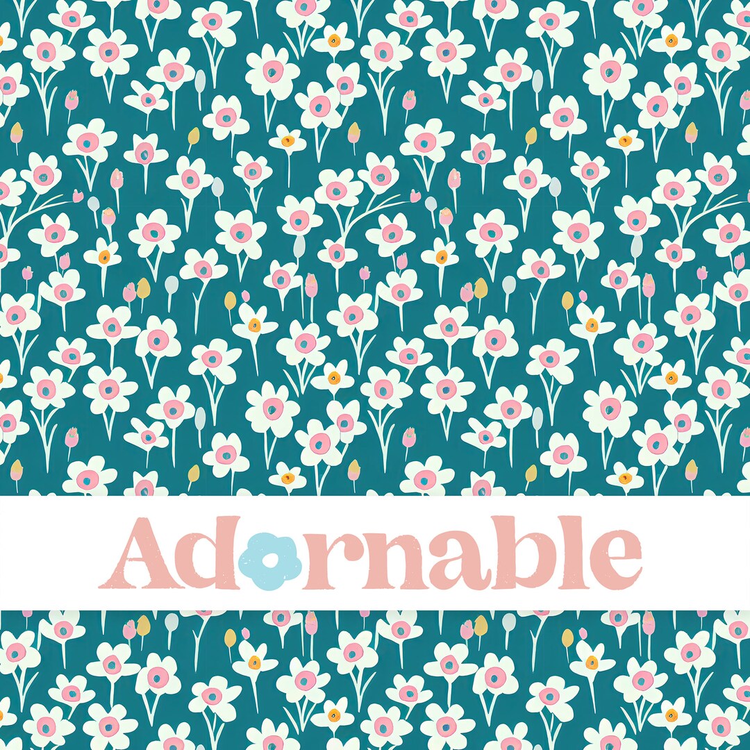 Spring Cute Kawaii Flowers Pattern, Simple Aesthetic Background ...