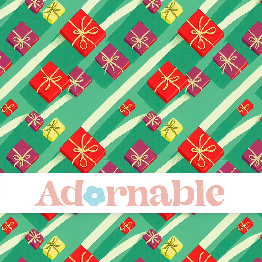 Christmas Presents and Ribbons Pattern, X-mas Gifts Background ...
