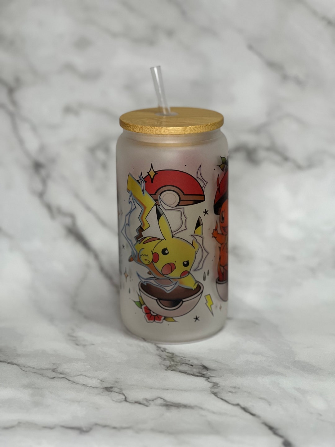 Pokemon in Pokeball 16 Oz Iced Coffee Cup - Etsy