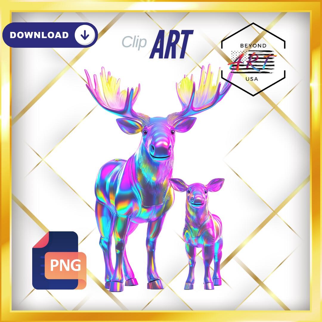 The Neon Kangaroo With a Playful Smirk - Digital Download Clip Art #54 ...