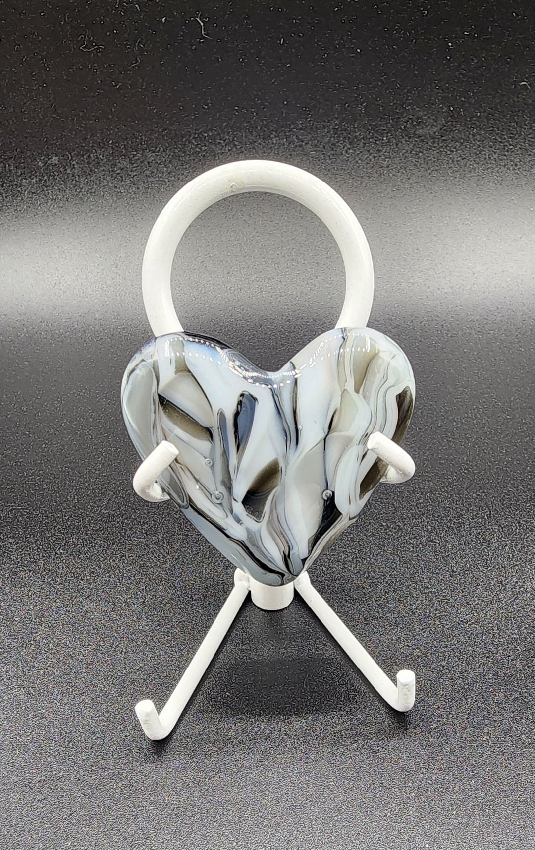 Small White Handmade Stick Figure Sitting Heart Holder - Etsy