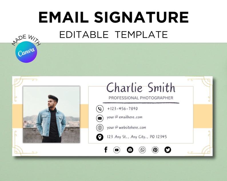 Email Signature Templates Business Card Template Digital Product ...