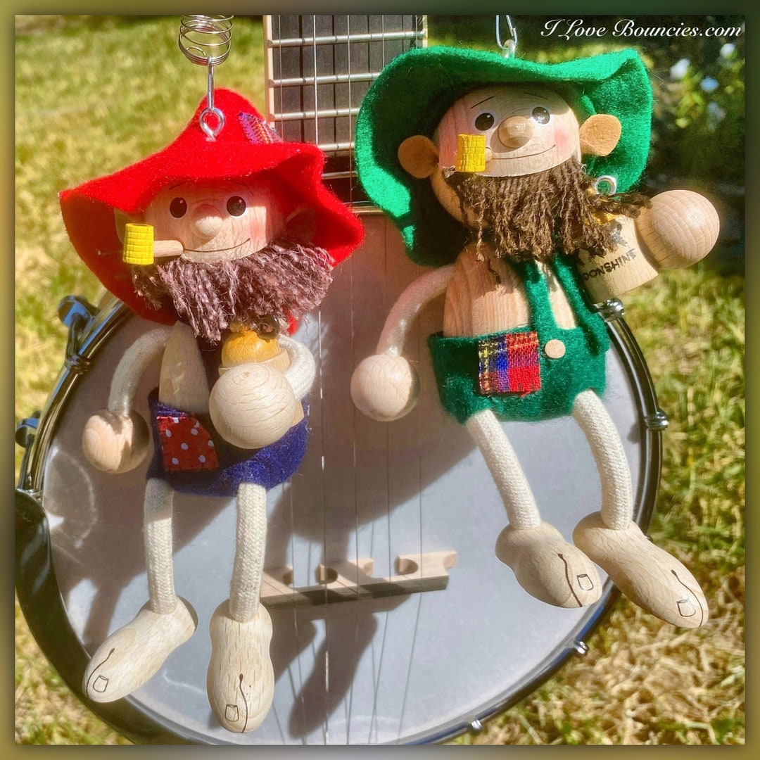 Hillbilly Bouncy Wooden Toy Spring Jumper Old World Style German ...